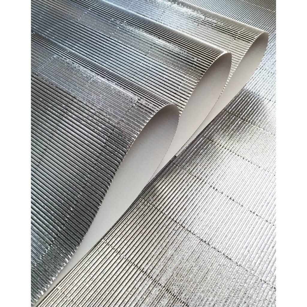 Papel Corrugado Metalico Plata - Rayter